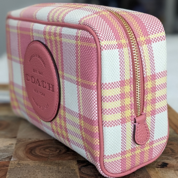 Coach | Bags | Coach Dempsy Boxy Cosmetic Case Refined Pebbled Leather ...